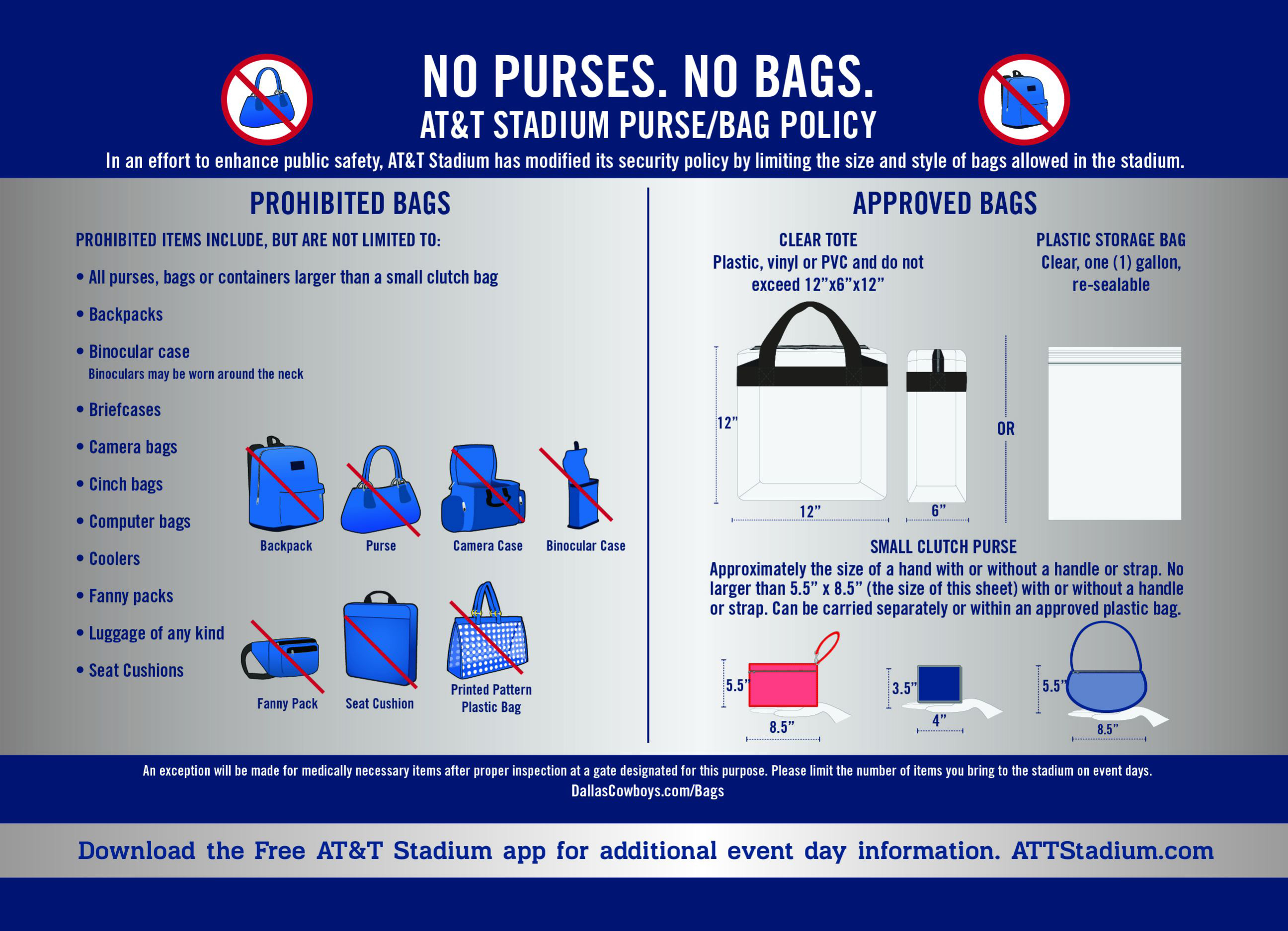 AT T Stadium Bag Policy Arkansas Razorbacks AT T Stadium Bag Policy Arkansas Razorbacks