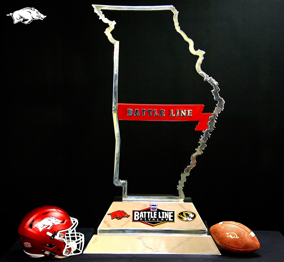 Battle Line Rivalry Trophy Unveiled For Annual Mizzou-Arkansas Games ...
