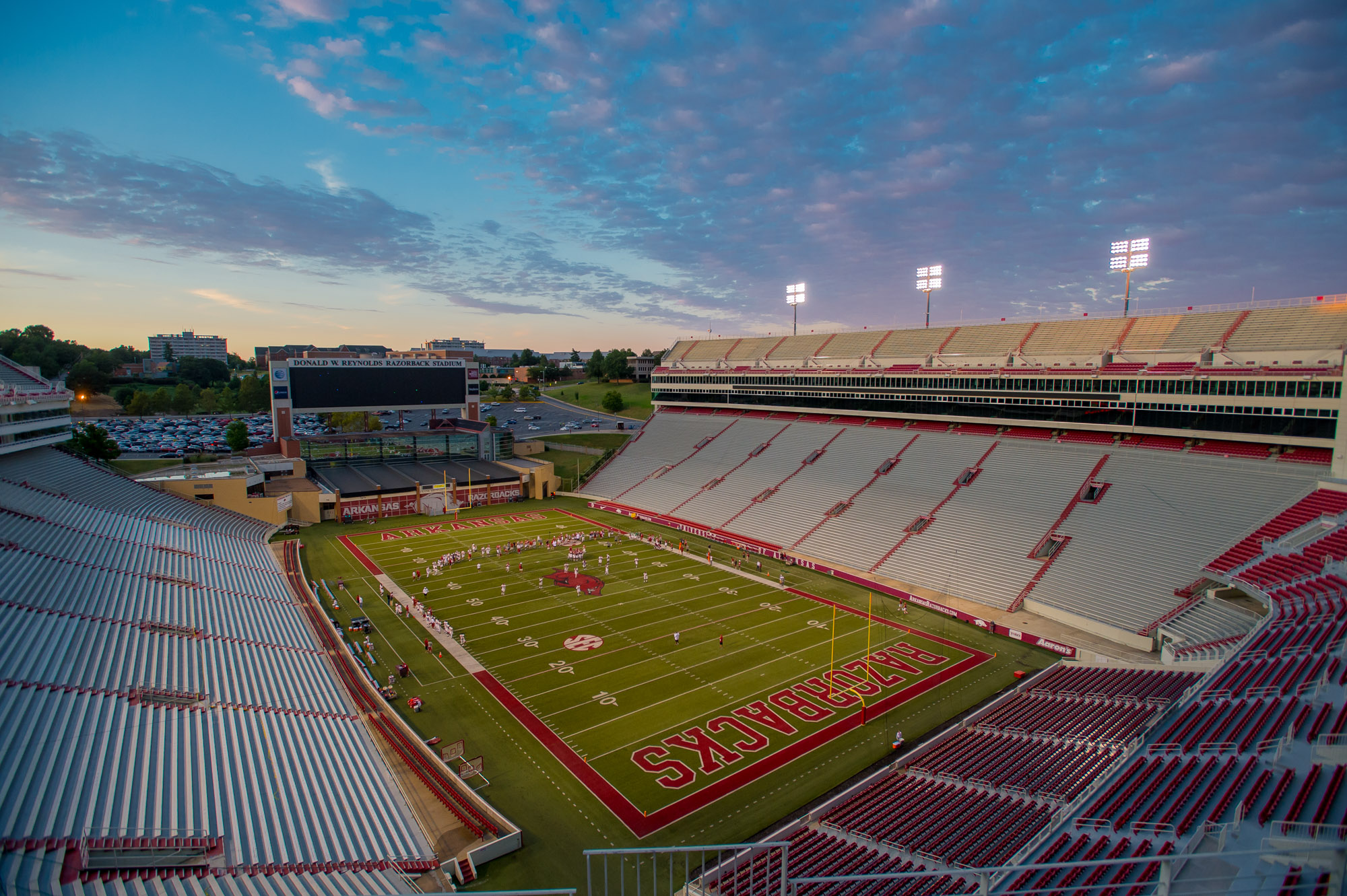 Razorback Stadium through the years : r/CFB